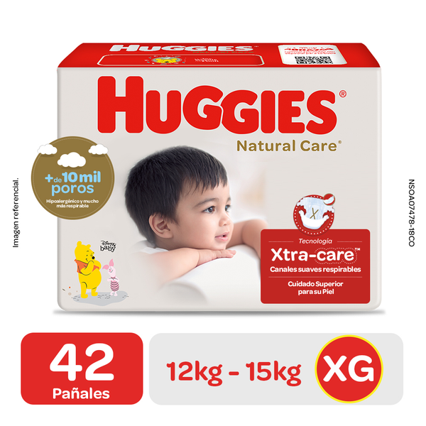 Huggies Pañal Hiperpack Natural Care Unisex Talla XG - Rappi