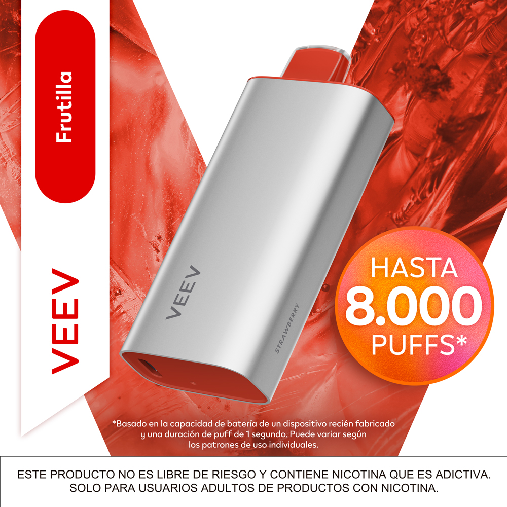 Veev Vaporizador Strawberry 8000 Now - Rappi