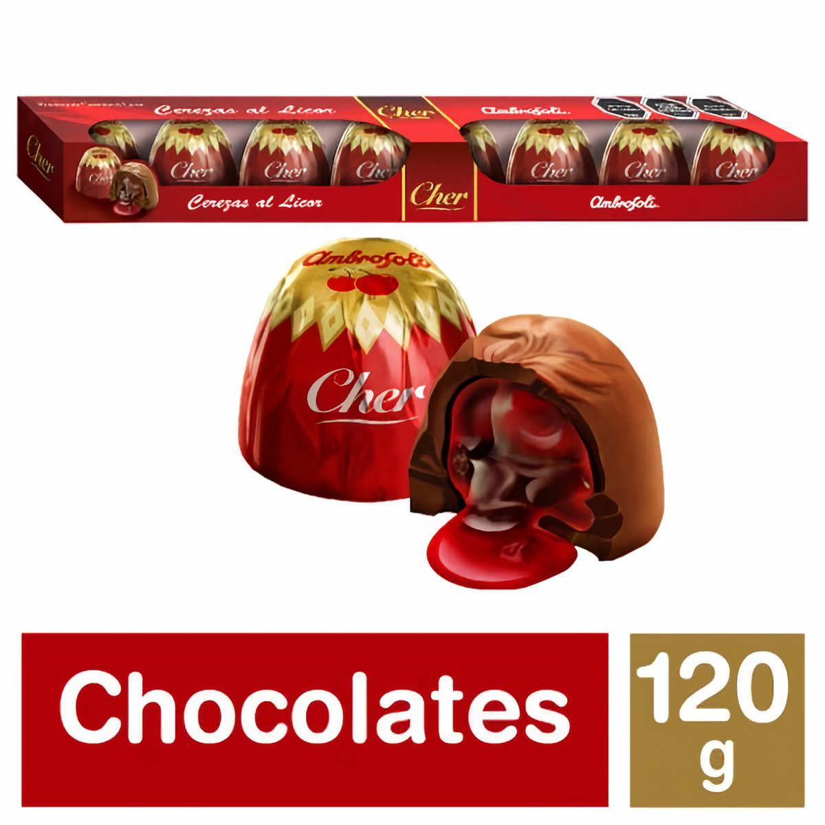 Ambrosoli Bombones de Chocolate Cher con Relleno de Cerezas desde $ 2.690