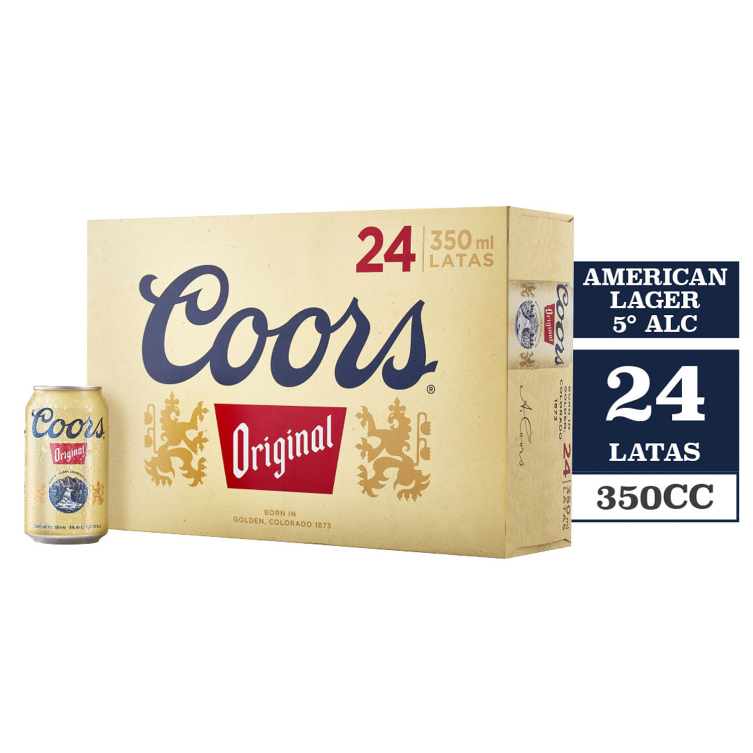 Coors 24 Pack Lata 350Cc Original - Rappi