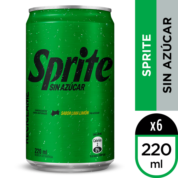 Sprite Sin Azúcar 220 Ml Multipack X 6 - Rappi