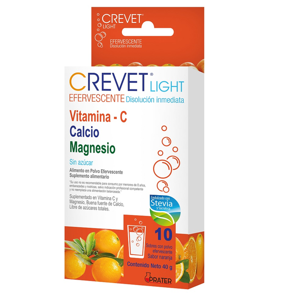 Crevet Light Eferv. Cal. Mag. 10 Sobres - Rappi