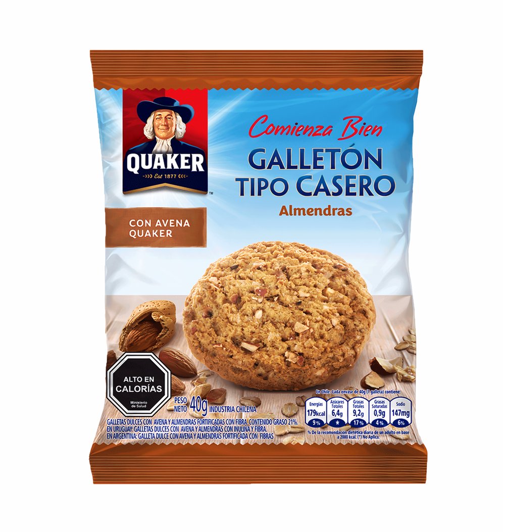 Quaker Galletón TIpo Casero con Avena y Almendra - Rappi