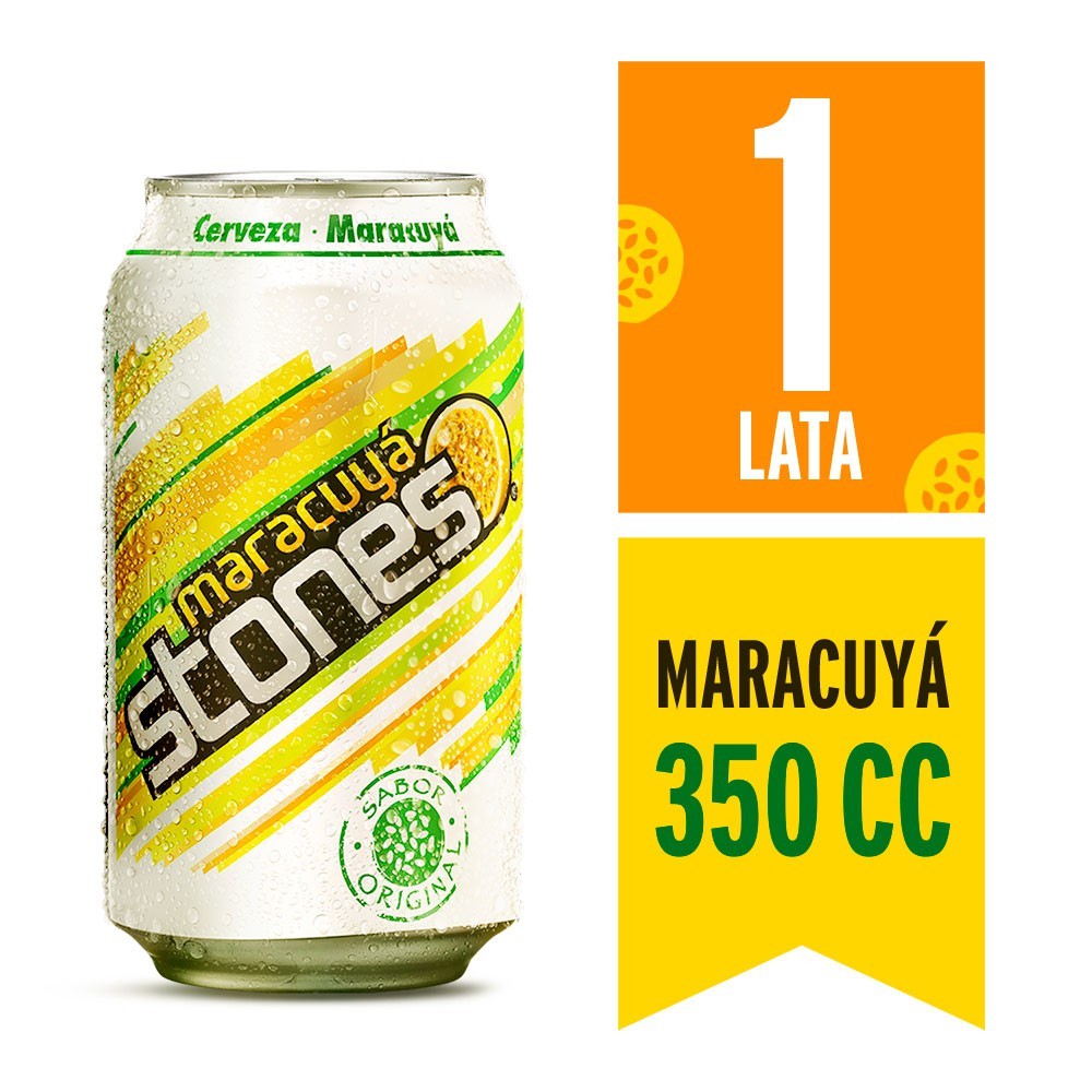 Stones Cerveza Tipo Lager Sabor a Maracuyá desde $ 1.090