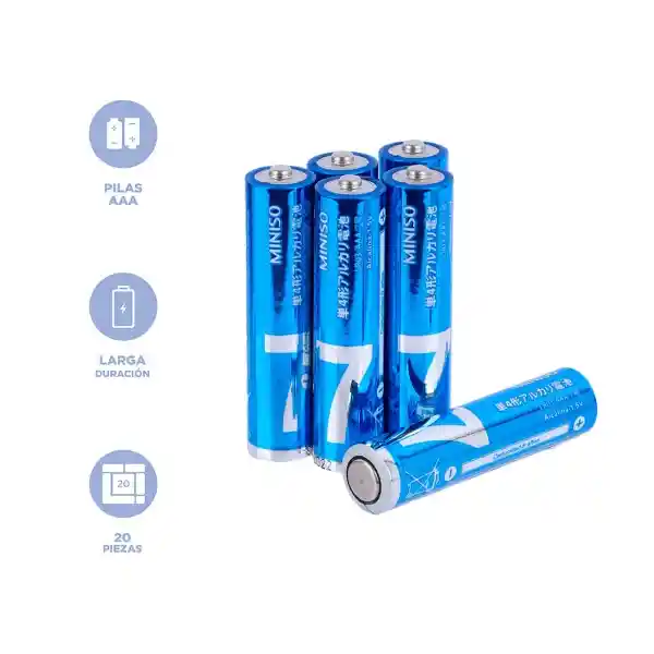 Baterias Alcalina Aaa Azul Miniso desde $ 6.990
