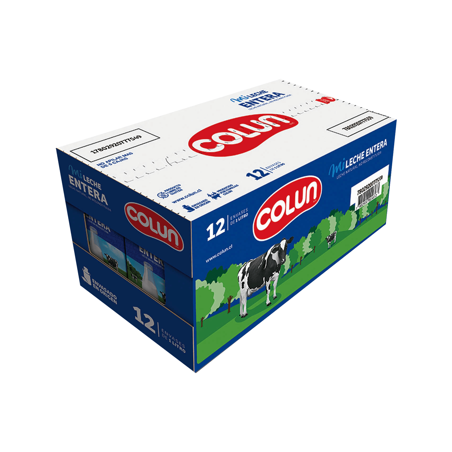 Colun Leche Entera Pack 12 Cajas - Rappi