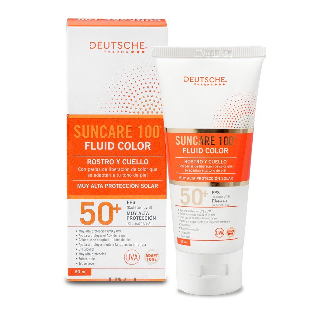 Suncare Protector Solar 100 Fluid Color para Rostro y Cuello Fps 50 ...
