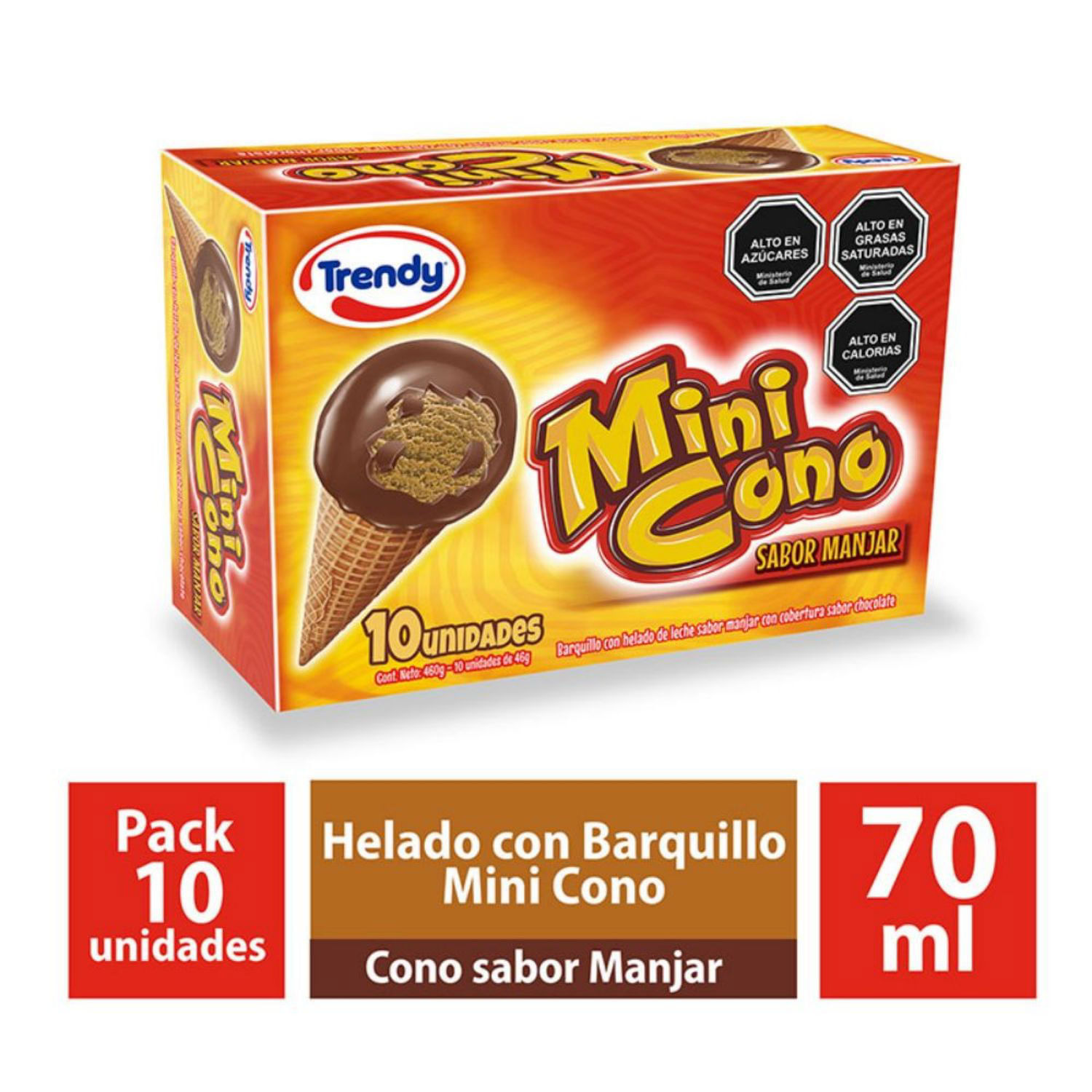 Trendy Mini Cono de Helado Sabor Manjar - Rappi
